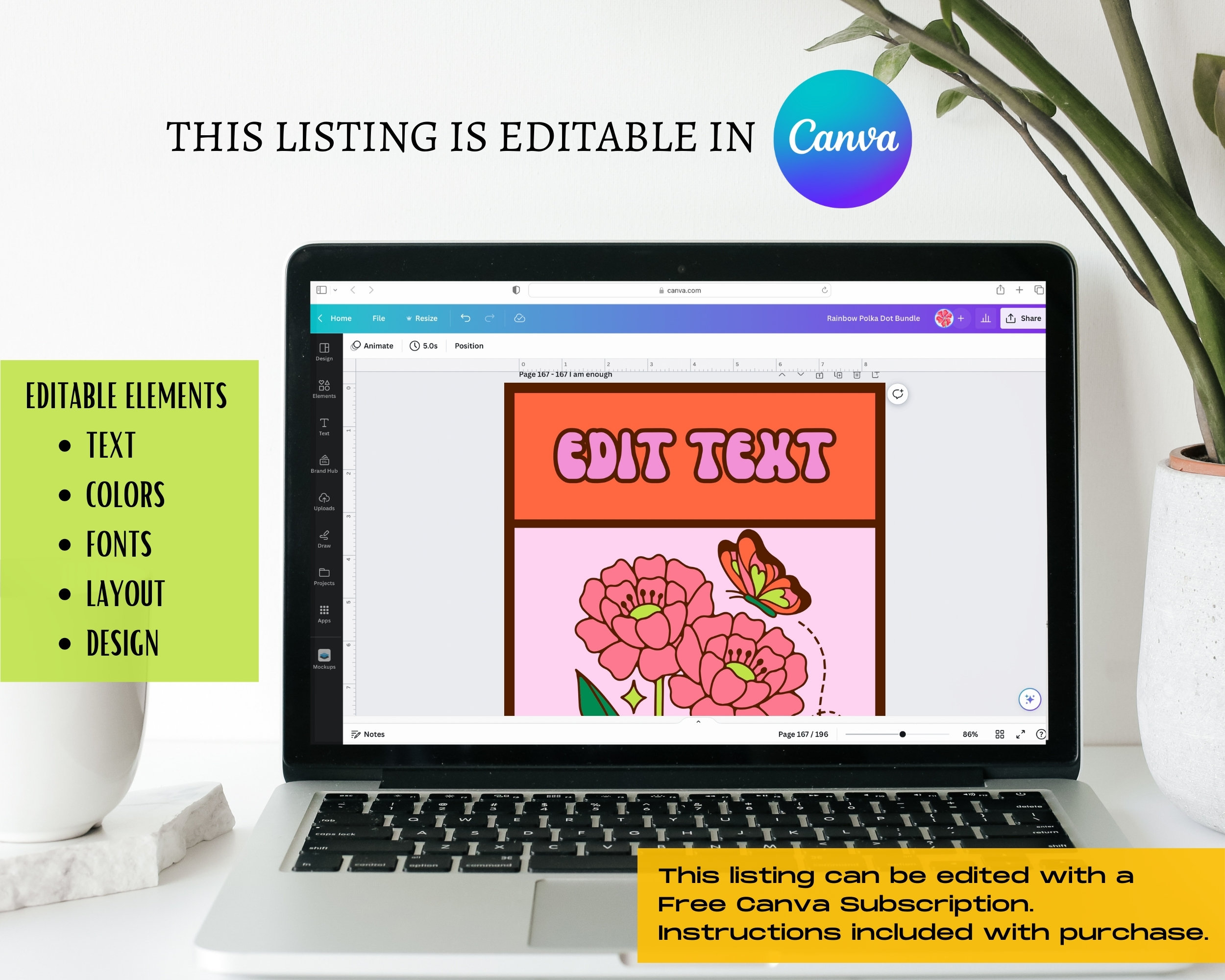 Groovy Binder Covers Spines, Printable & Editable Binder Covers, Retro ...