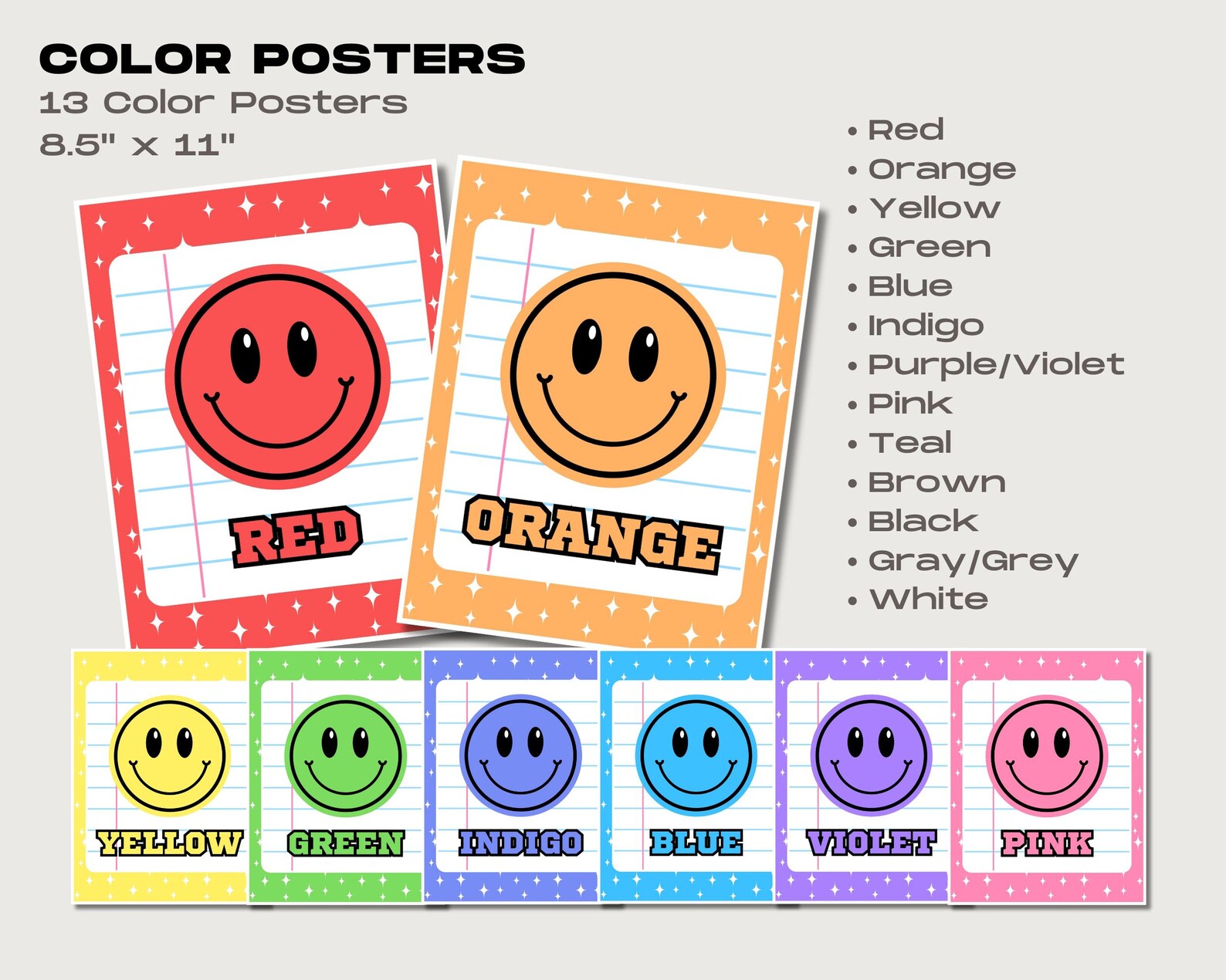 Editable Pastel Color Posters, Printable Classroom Color Posters ...