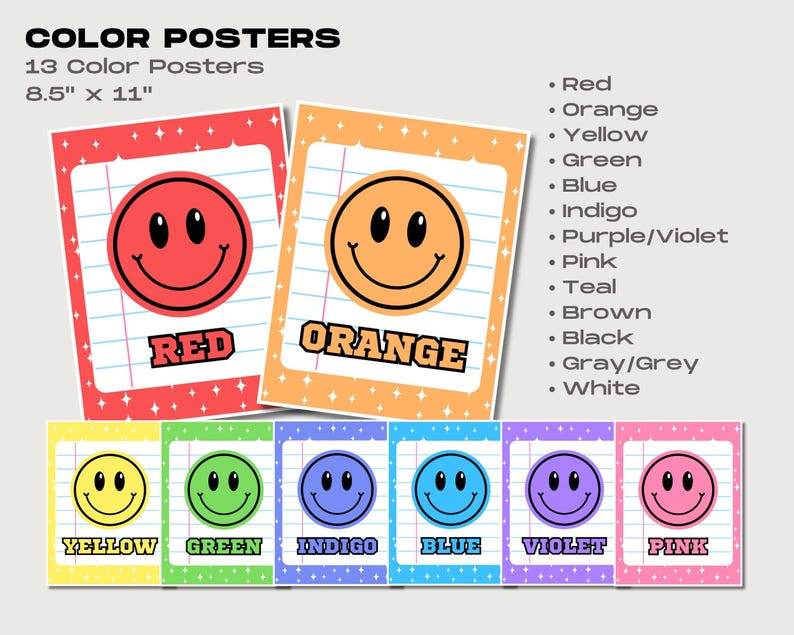 Editable Pastel Color Posters, Printable Classroom Color Posters ...