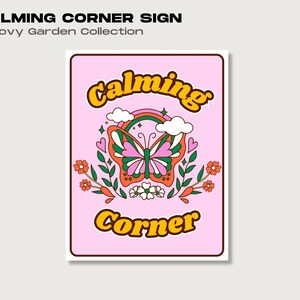 Groovy Calming Corner Posters, Printable & Editable Posters, Breathing ...