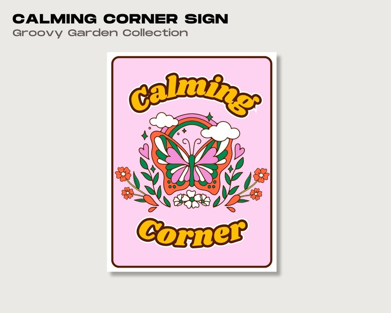Groovy Calming Corner Posters, Printable & Editable Posters, Breathing ...