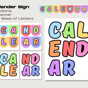 School Theme Calendar Bundle, Printable & Editable Classroom Calendar ...