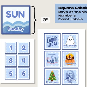 Ocean Theme Calendar Bundle, Printable & Editable Classroom Calendar ...