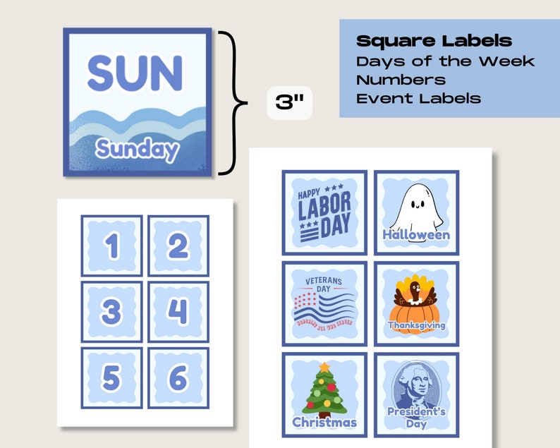 Ocean Theme Calendar Bundle, Printable & Editable Classroom Calendar ...