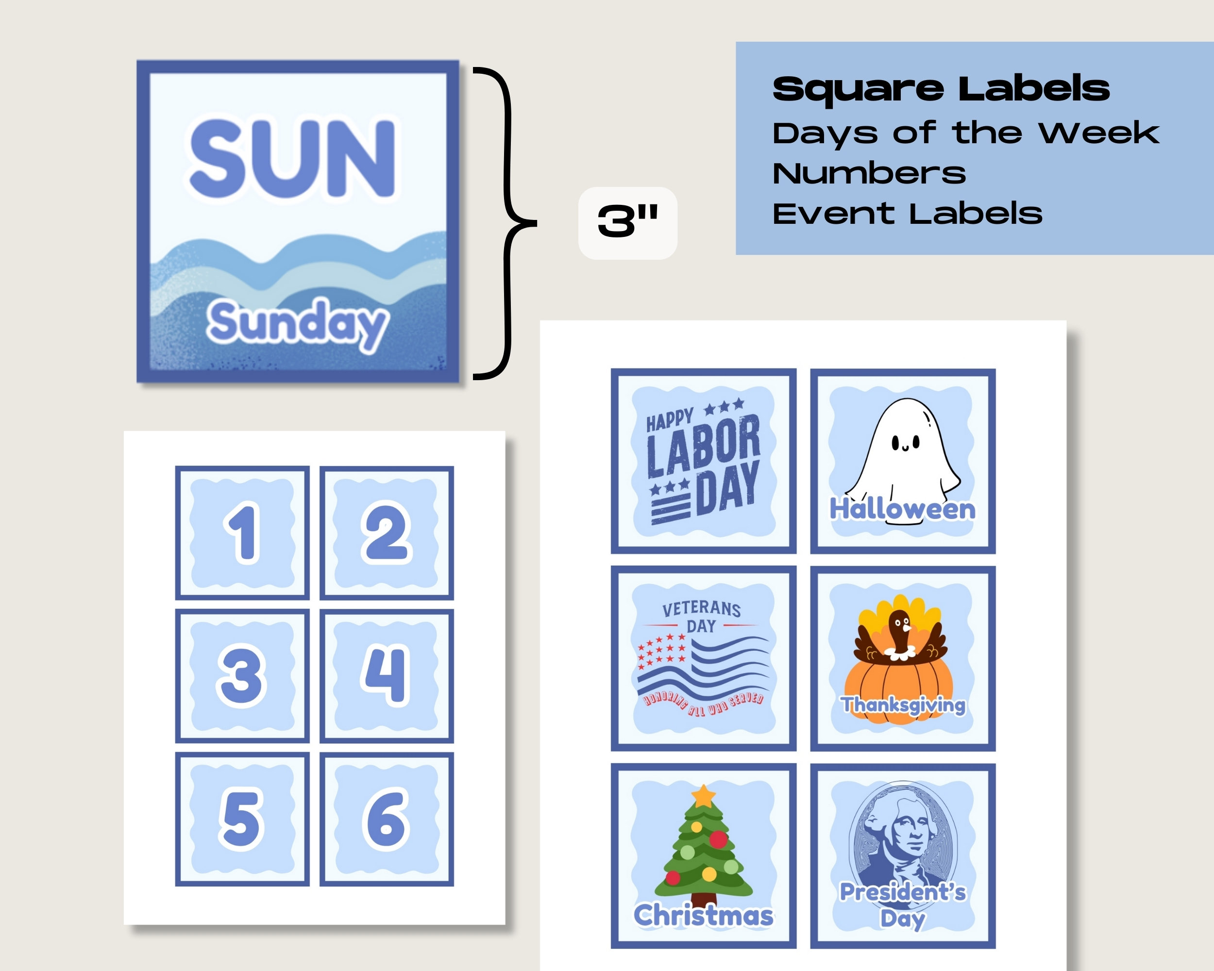 Ocean Theme Calendar Bundle, Printable & Editable Classroom Calendar ...