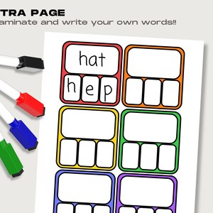 Three Letter Sight Words Match & Clip, Printable Kindergarten Sight ...