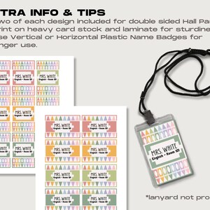 Printable Boho Teacher Hall Pass, Custom Editable Hall Passes for ...