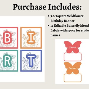 Rainbow Wildflower Birthday Bundle, Learning Decor, Editable Birthday ...