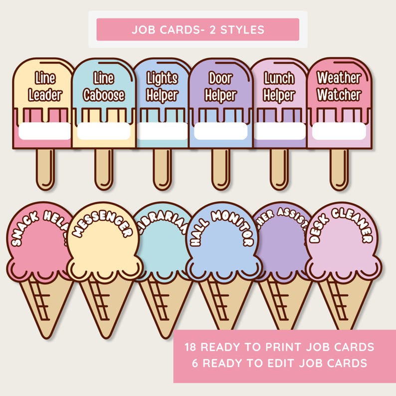 Classroom Jobs Display, Printable & Editable Student Helpers Bulletin ...