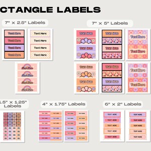 Retro Printable Labels, Editable Classroom Labels, Groovy Labels ...