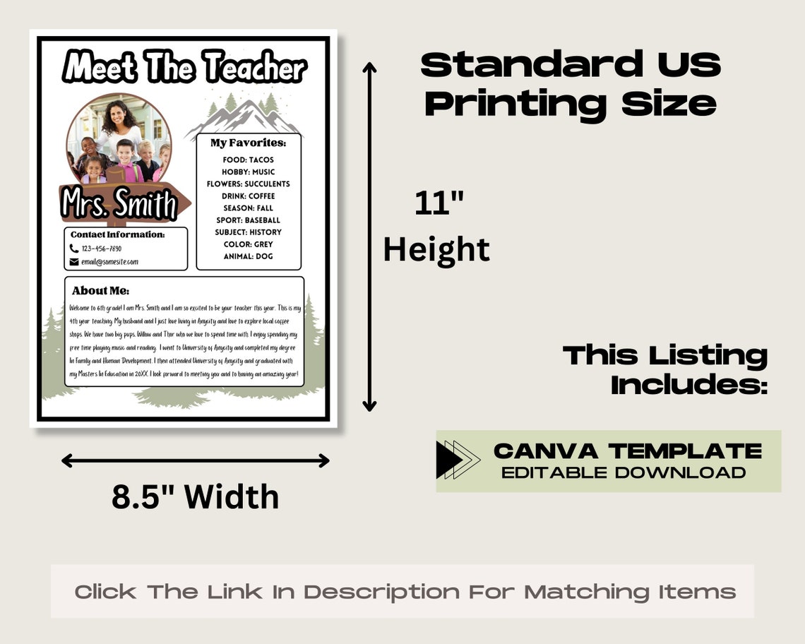 Printable & Editable Meet the Teacher Letter, Back to School Letter ...