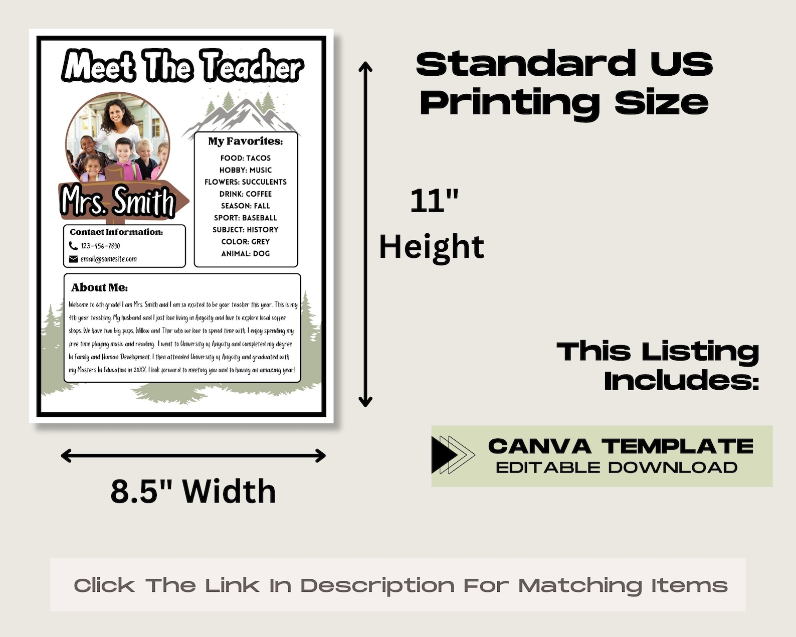 Printable & Editable Meet the Teacher Letter, Back to School Letter ...