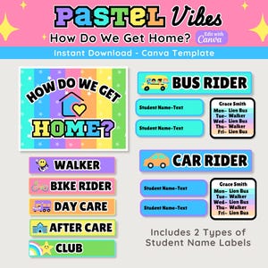 How Do We Get Home? Classroom Display, Editable & Printable Student ...