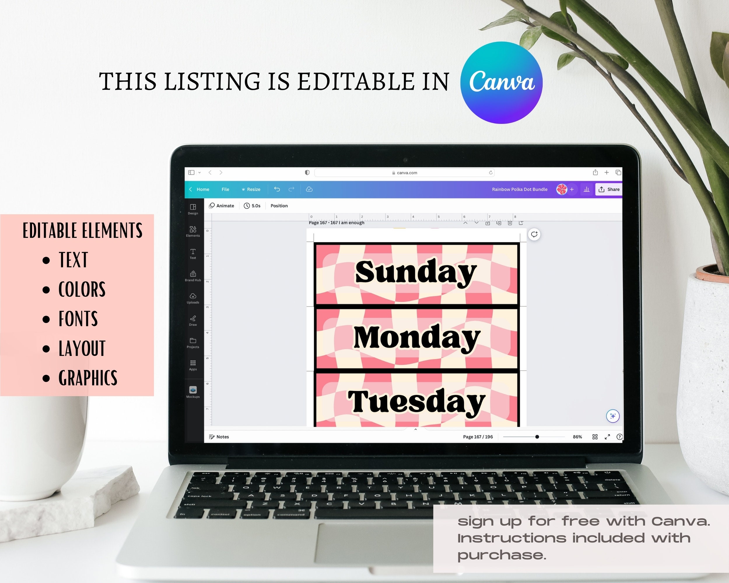 Retro Flip Calendar Printable, Editable Classroom Flip Calendar ...