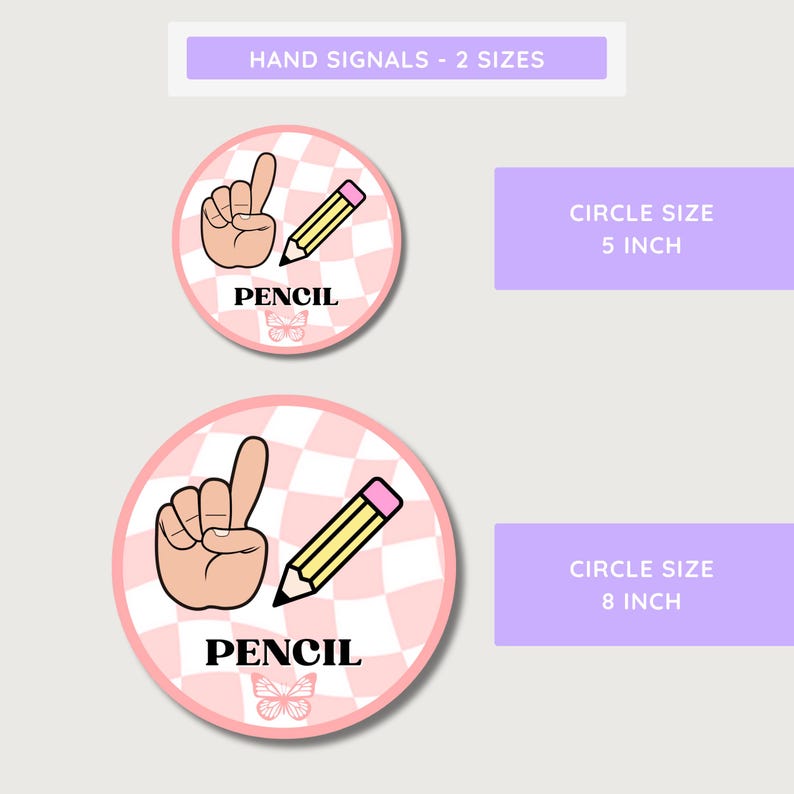Hand Signal Posters, Printable Elementary Classroom Hand Signs, Pastel ...