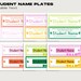Student Name Plates, Printable & Editable Student Name Tags, Classroom ...