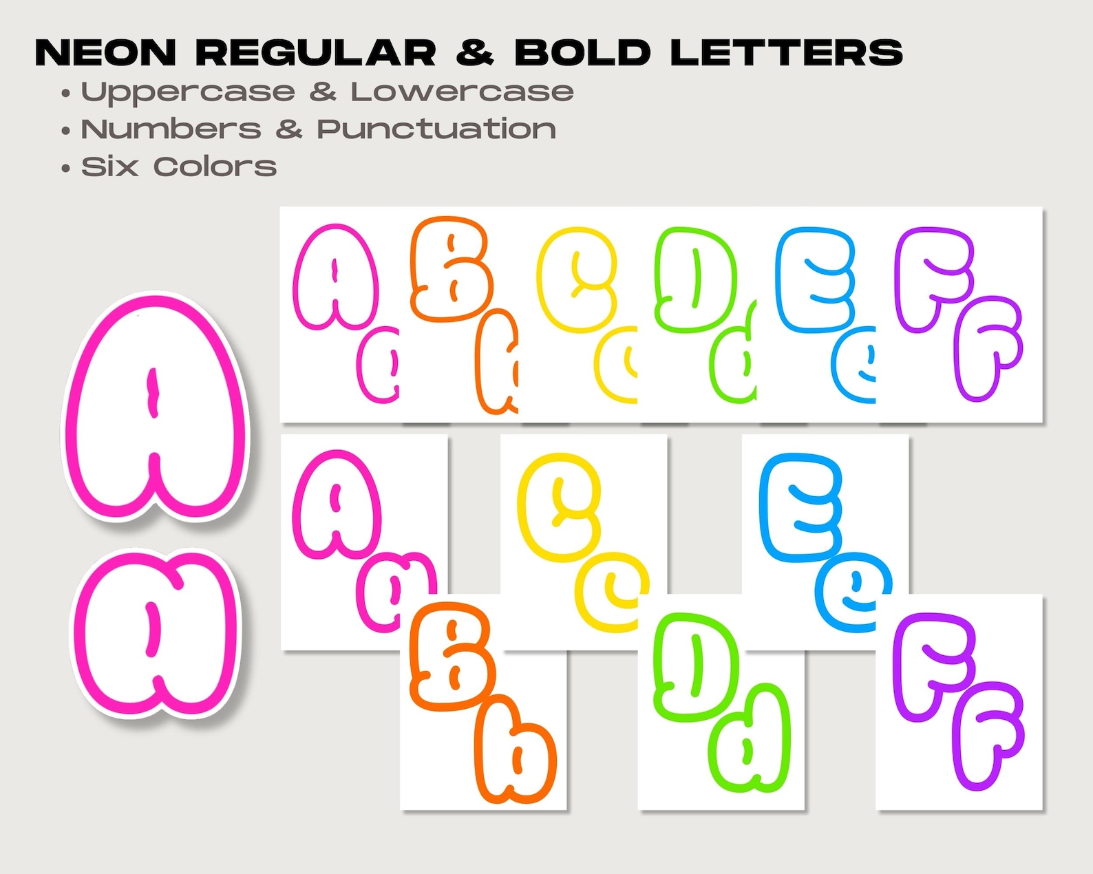 Neon Bulletin Board Bundle, Editable & Printable Neon Bulletin Board ...