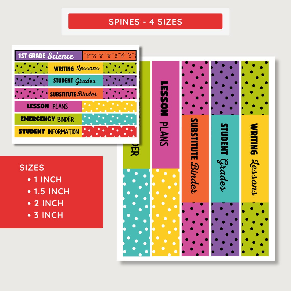 Rainbow Teacher Binder Covers: Editable Classroom Decor (canva Template ...