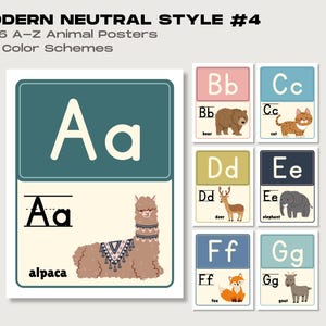 Alphabet Classroom Editable Posters, Animal A-Z Printable Posters ...