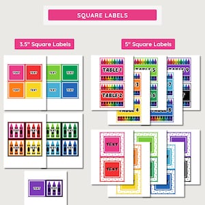Rainbow Crayon Storage Labels, Editable Classroom Organization Tags ...