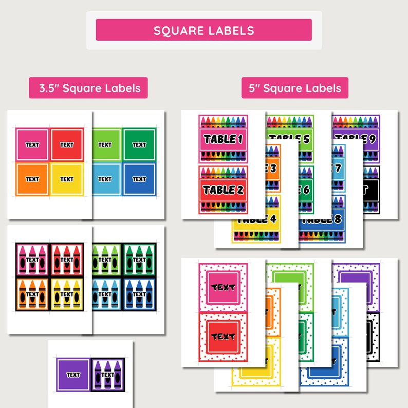 Rainbow Crayon Storage Labels, Printable & Editable Classroom Labels ...