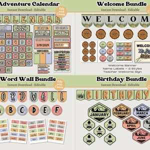 Adventure Classroom Decor Bundle: Printable Posters & Labels (canva ...