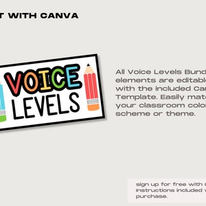 Bright Rainbow Voice Levels Printable Posters, Editable Classroom Noise ...