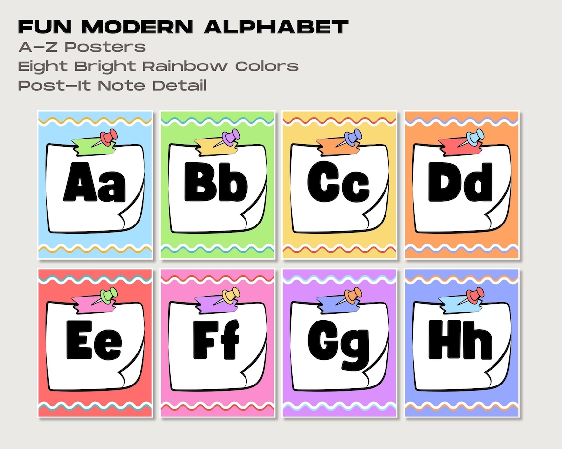 School Supply Alphabet Posters, Printable & Editable A-Z Classroom ...