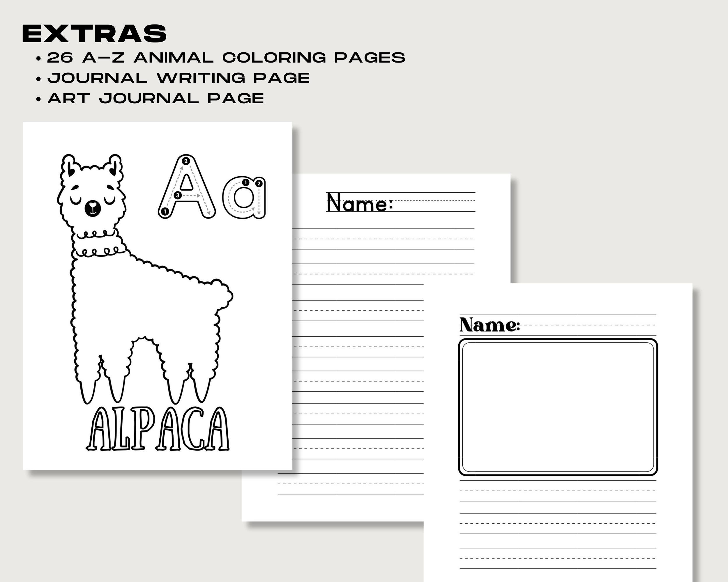 Alphabet Worksheets Bundle Kindergarten A-Z Letter Printable - Etsy