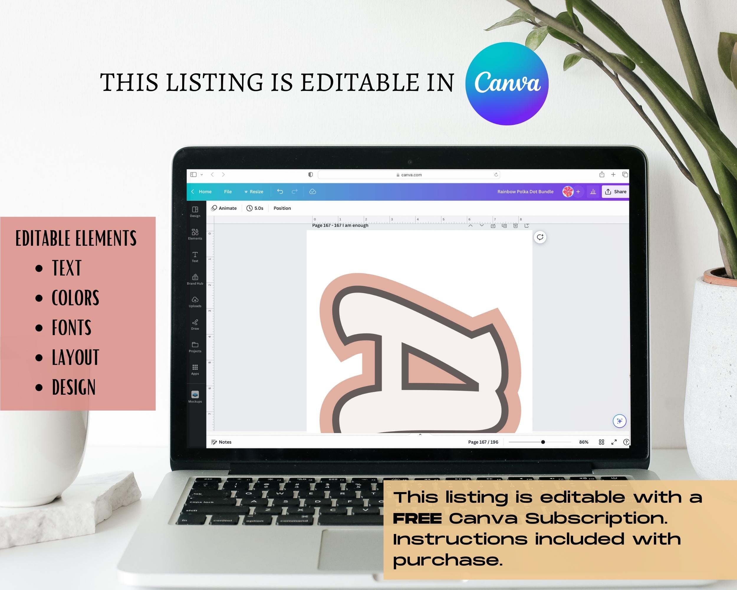 Boho Modern Bulletin Board Letters, Editable & Printable A-Z Boho ...