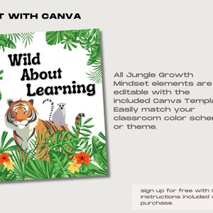 Jungle Growth Mindset Posters, Printable Kids Motivational Poster ...