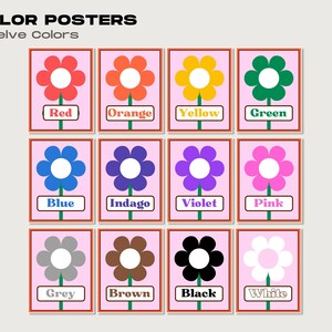 Groovy Garden Learning Posters, Printable & Editable Alphabet Posters ...