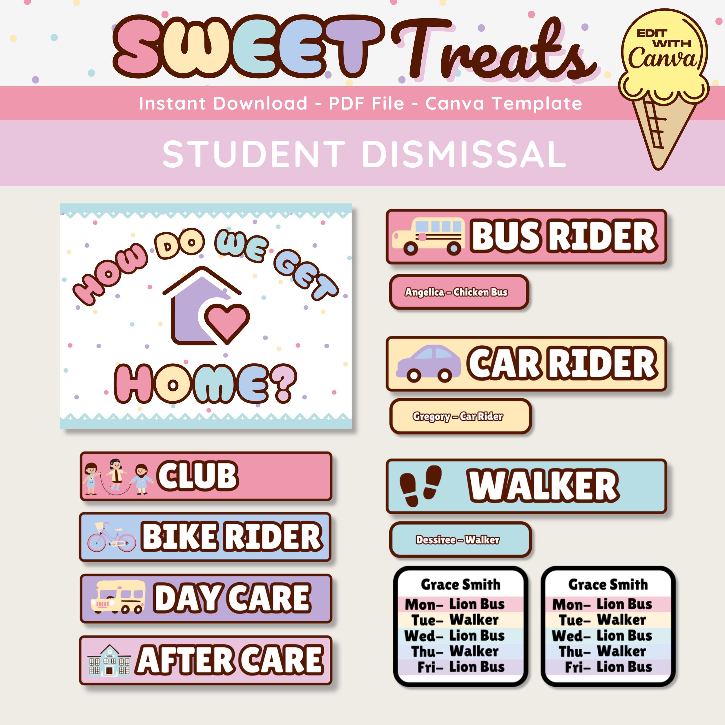 Student Dismissal Display, Printable & Editable Classroom How Do We Get ...