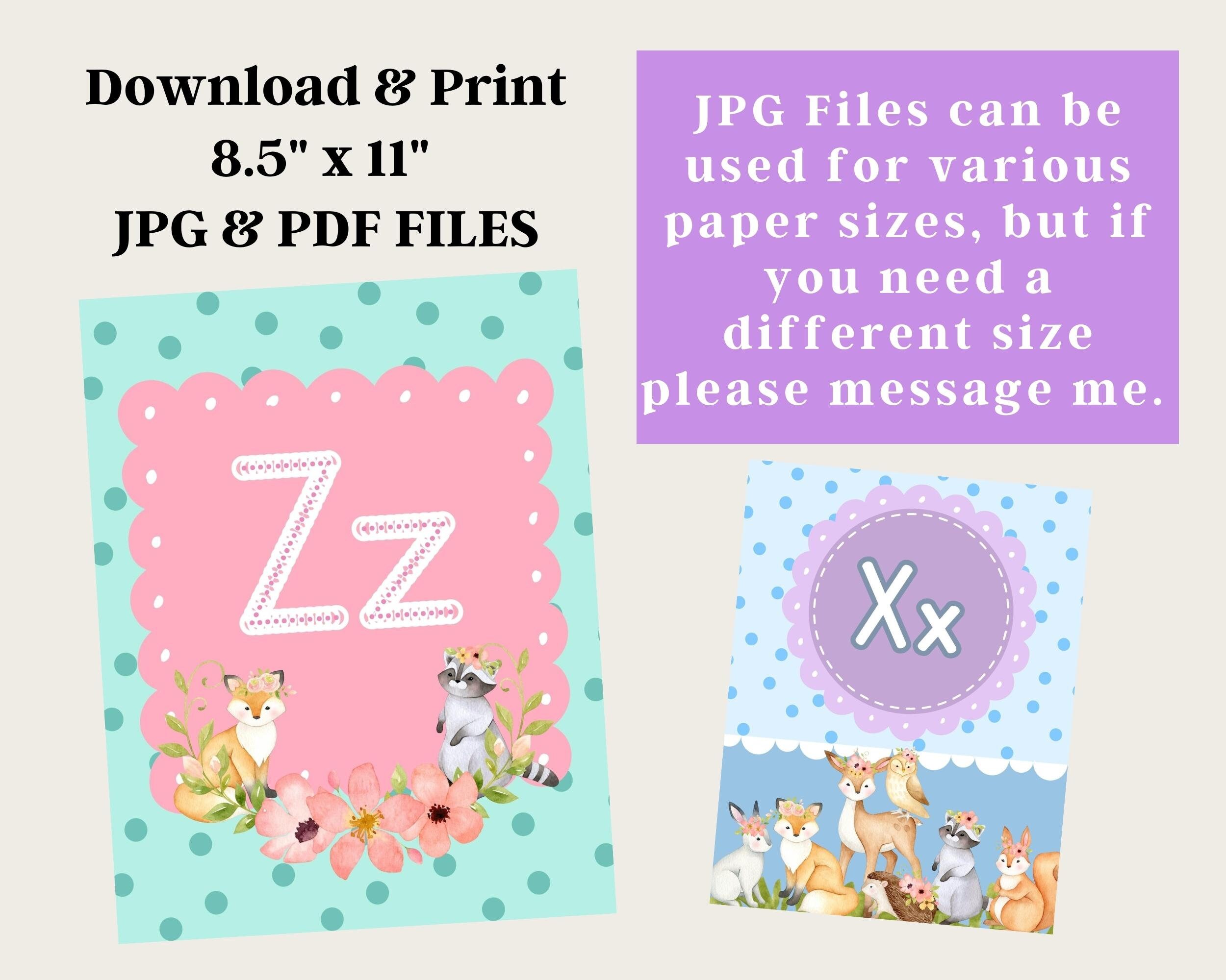 Woodland Animal Alphabet A-Z Posters Classroom Alphabet - Etsy