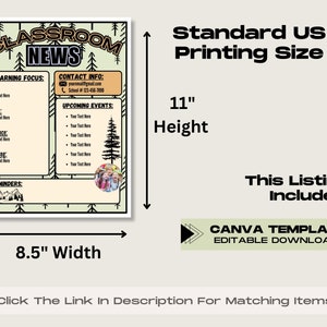 Printable & Editable Classroom Newsletter, Back to School Letter ...