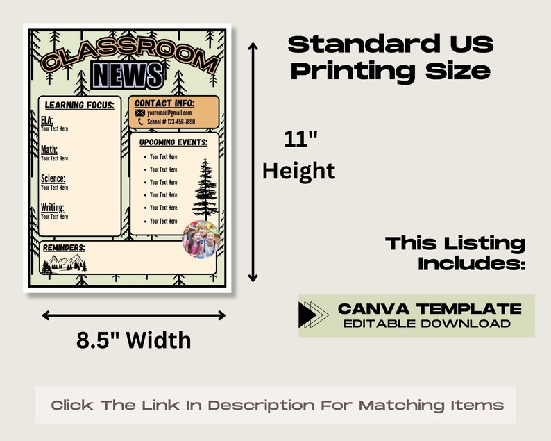 Printable & Editable Classroom Newsletter, Back to School Letter ...