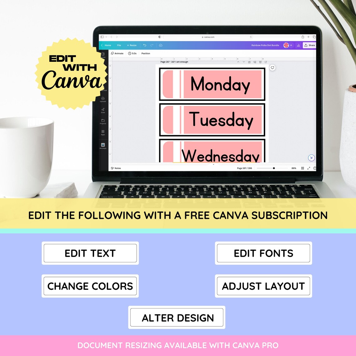Pastel Crayon Flip Calendar: Printable Classroom Decor (canva Template ...