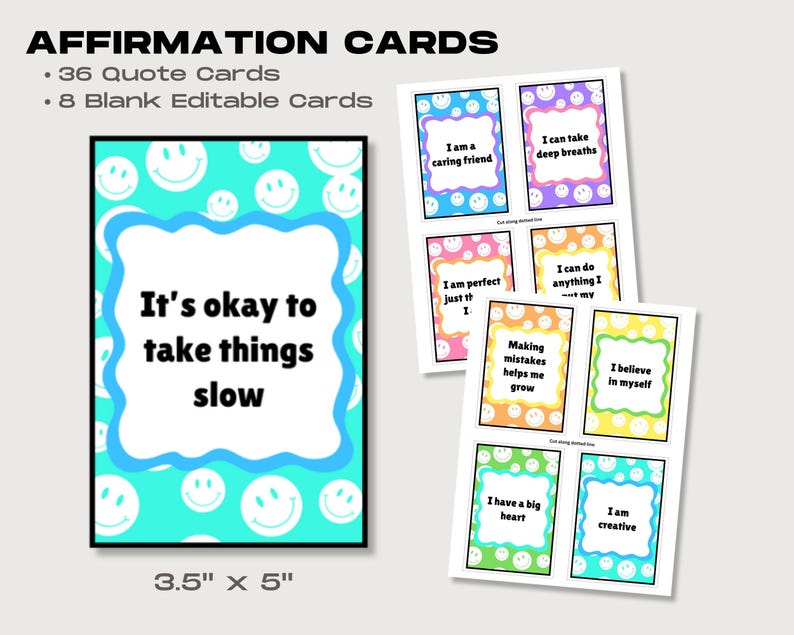 Editable Happy Pastel Affirmation Posters, Printable Kids Affirmation ...