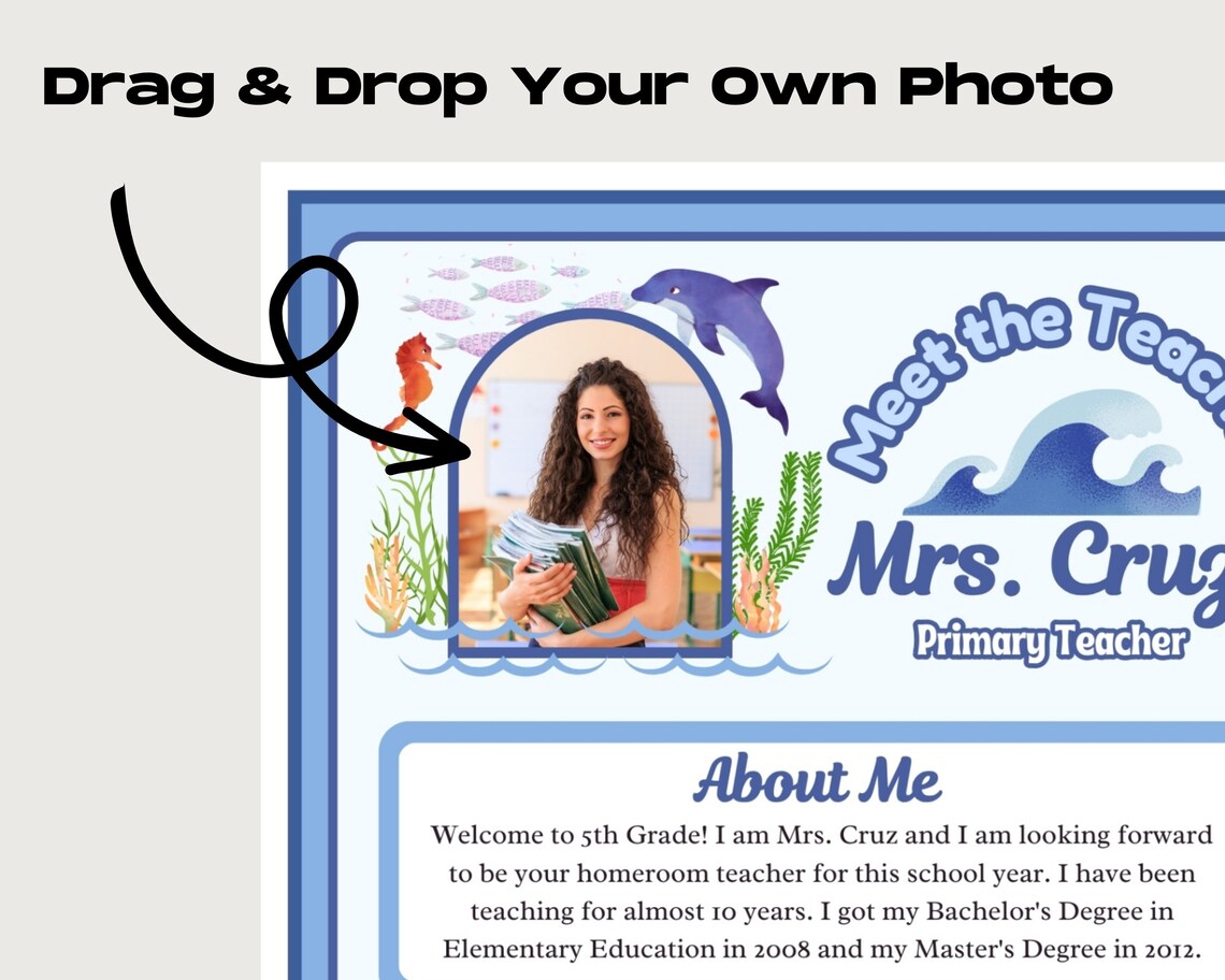 Ocean Theme Meet the Teacher and Classroom Newsletter, Printable ...