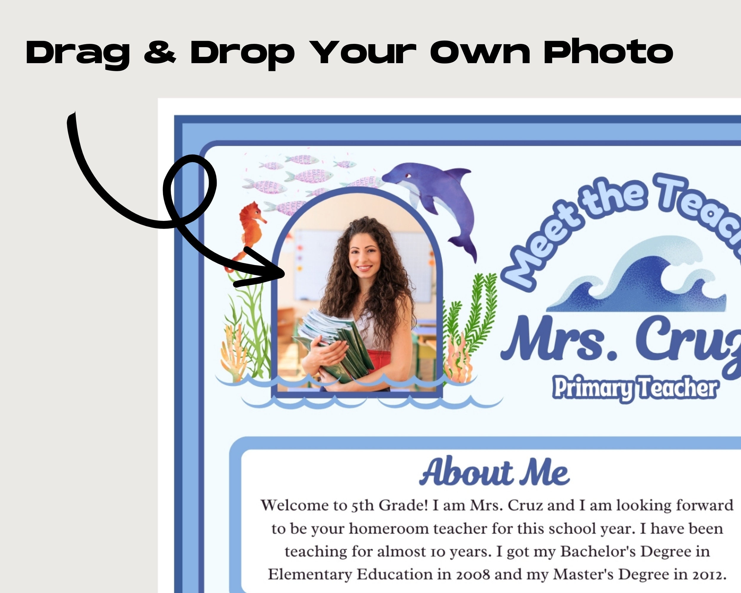 Ocean Theme Meet the Teacher and Classroom Newsletter, Printable ...