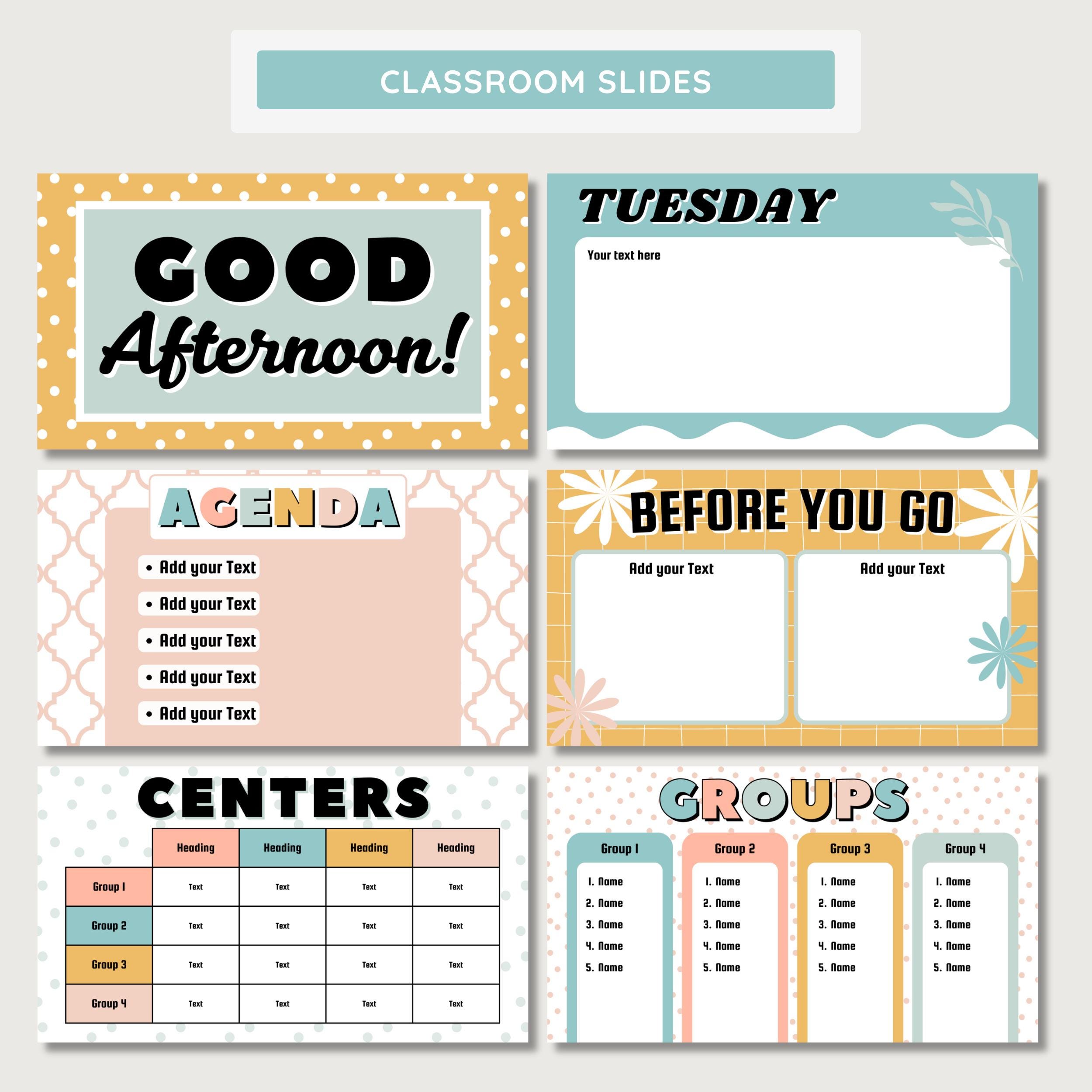 Calm Modern Classroom Slides: Editable Teacher Presentation (canva ...
