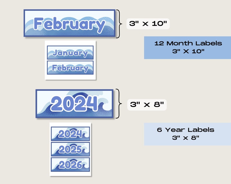 Ocean Theme Calendar Bundle, Printable & Editable Classroom Calendar ...