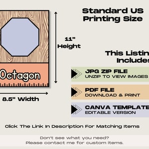 Adventure Shape Posters, Printable & Editable 2-D 3-D Shapes, Shapes ...