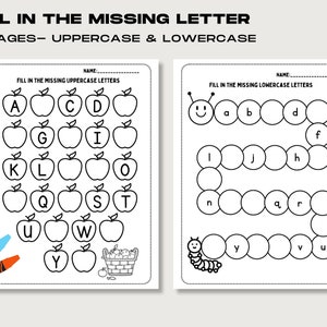 Alphabet Worksheets Bundle, Kindergarten A-Z Letter Printable, ABC ...