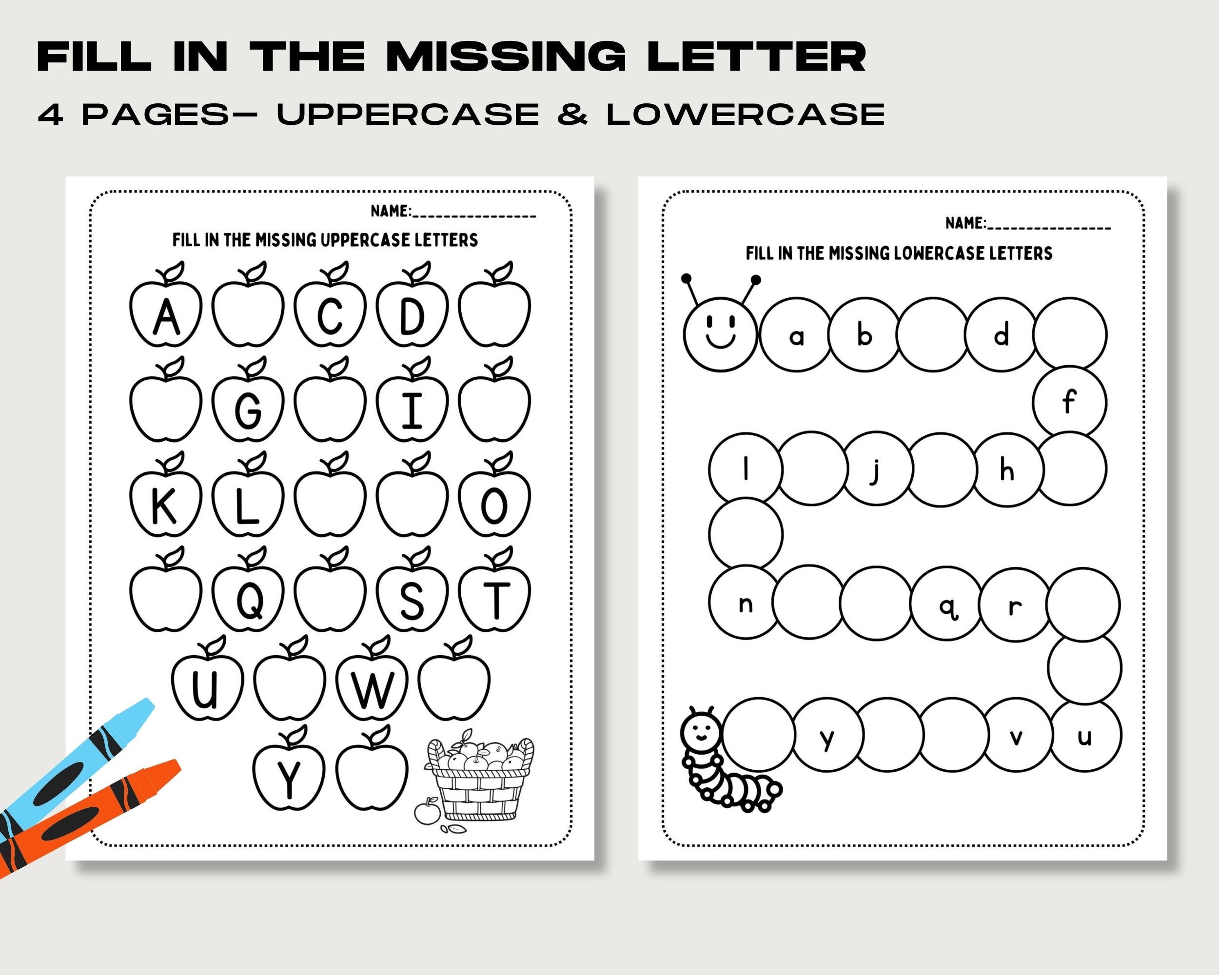 Alphabet Worksheets Bundle Kindergarten A-Z Letter Printable - Etsy
