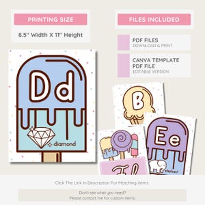 Ice Cream Alphabet Posters: Calming Pastel Classroom Decor (canva ...