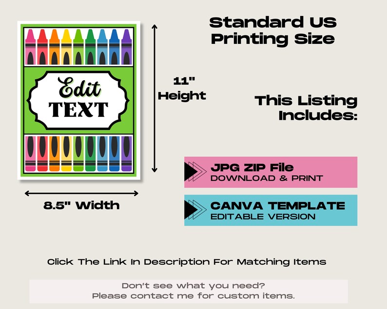 Rainbow Crayon Binder Covers & Spines, Editable Binder Covers, Canva ...