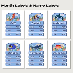 Ocean Theme Birthday Bundle, Printable & Editable Classroom Birthday ...