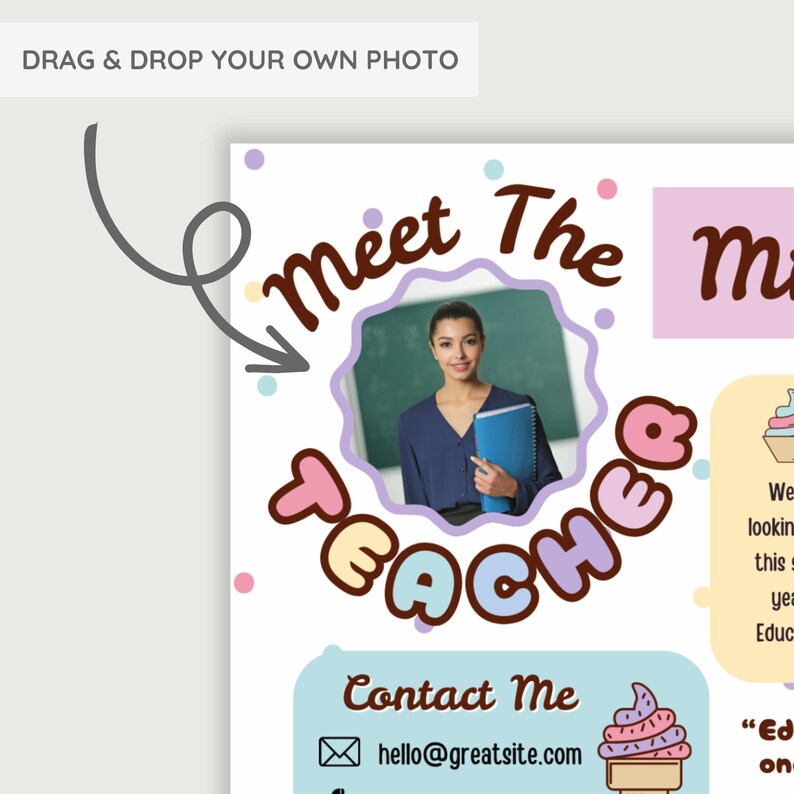 Meet the Teacher Template: Pastel Classroom Decor (canva Editable ...