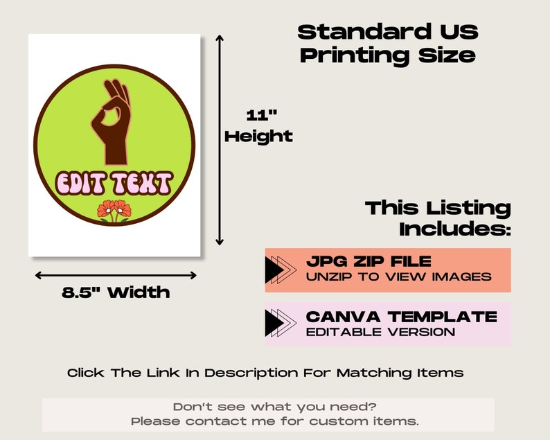 Hand Signal Signs, Printable & Editable Hand Signs, Classroom ...